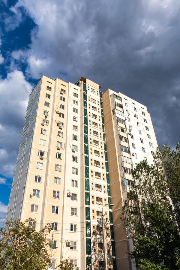 Modern Residential Building in a Big City. Stock Photo - Image of ...