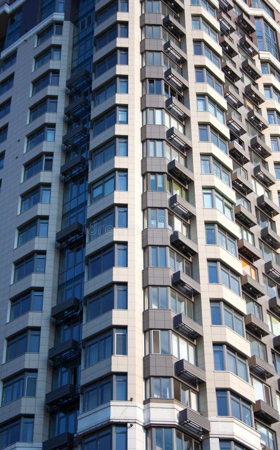 Modern Residential Building Facade Pattern Stock Photo - Image of flat ...