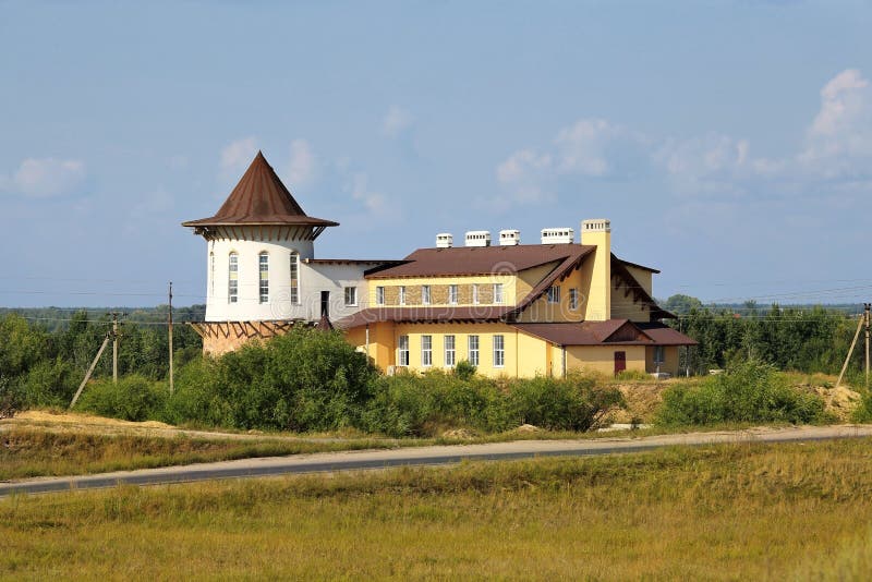 Building with turret stock image. Image of perspective - 47673369