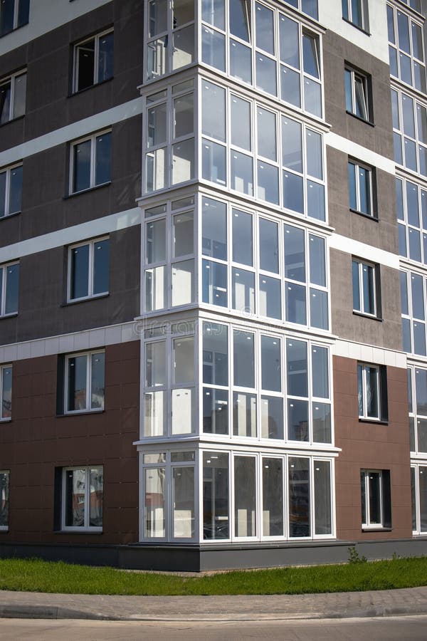 Modern Residential Building with Multiple Entrances and Well-designed ...