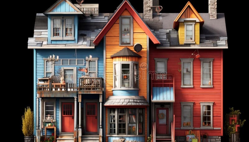 Modern Residential Building with Nature Backdrop, Built with Wood and ...