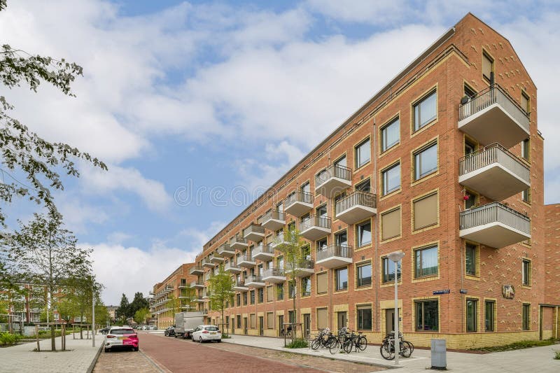 Modern Residential Building in Urban Setting Stock Photo - Image of ...