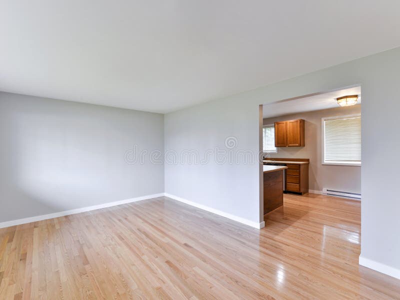 Modern Residential Empty Living Room Interior Stock Image - Image of ...