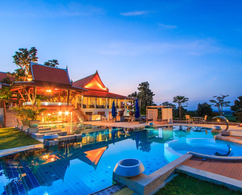 Modern resort stock image. Image of luxurious, blue, family - 37647485