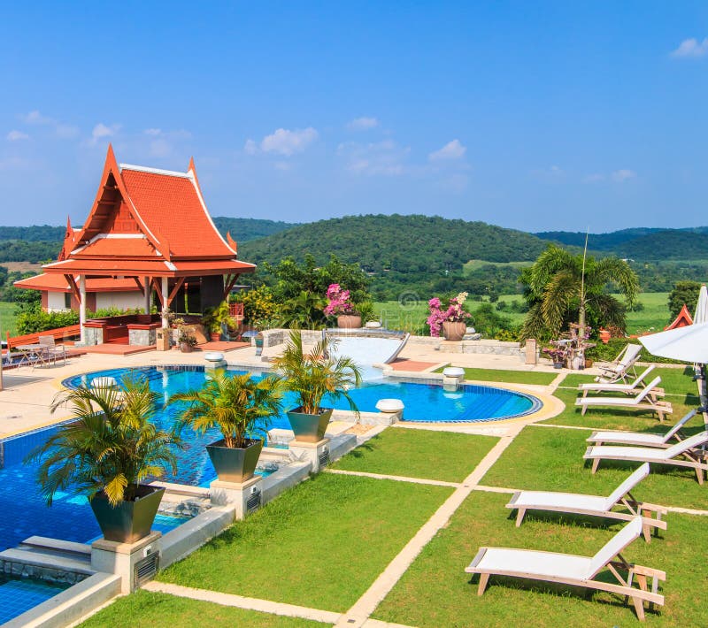 Modern resort stock image. Image of holiday, living, outside - 37649323