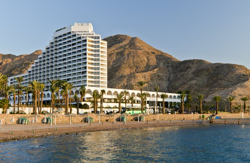 Resort Hotels in Eilat, Israel Stock Image - Image of lagoon, middle ...