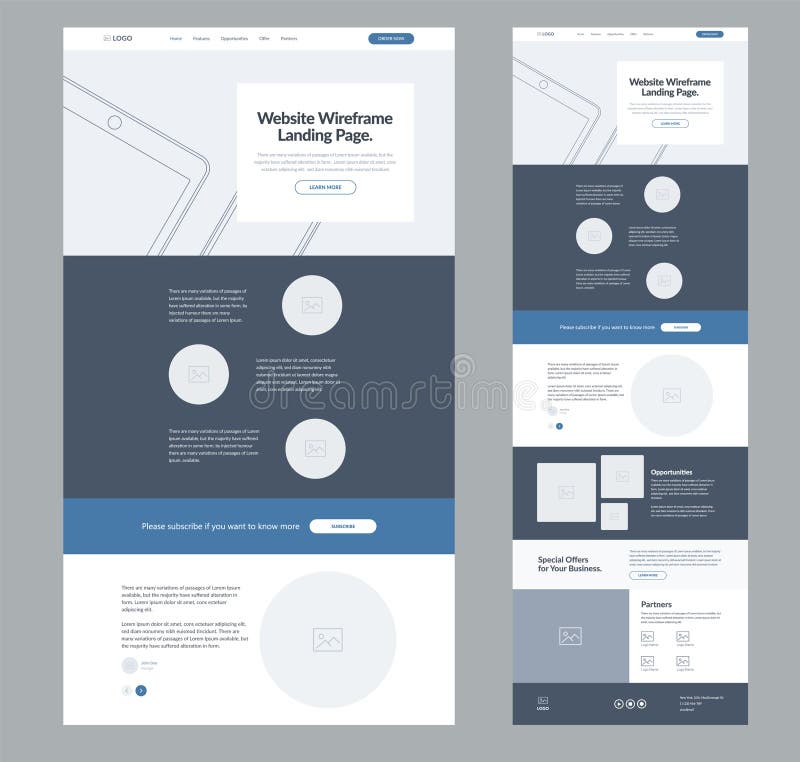 Modern Responsive Website Landing Page Design. UX UI Site Development ...