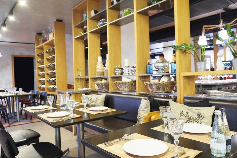 Modern restaurant stock photo. Image of empty, floor - 53935540