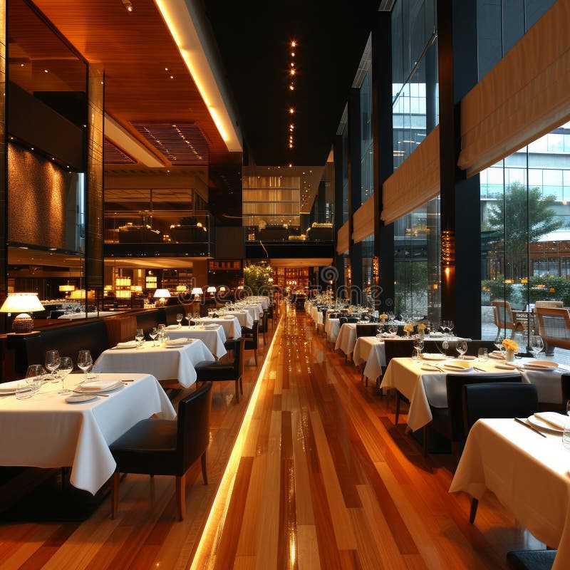 A Modern Restaurant Interior that Captivates the Senses, Enhancing the ...