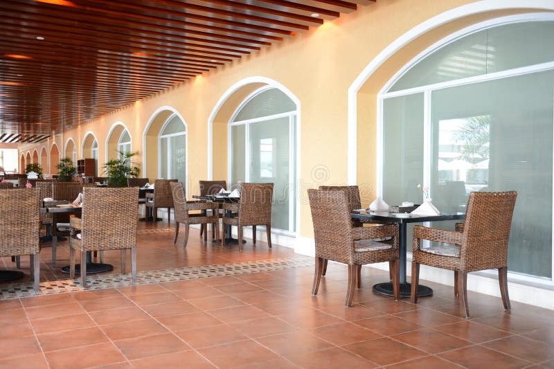 Restaurant hall stock image. Image of chairs, cafeteria - 19435373