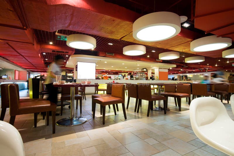 Modern Bar or Restaurant Interior Stock Image - Image of decorative ...