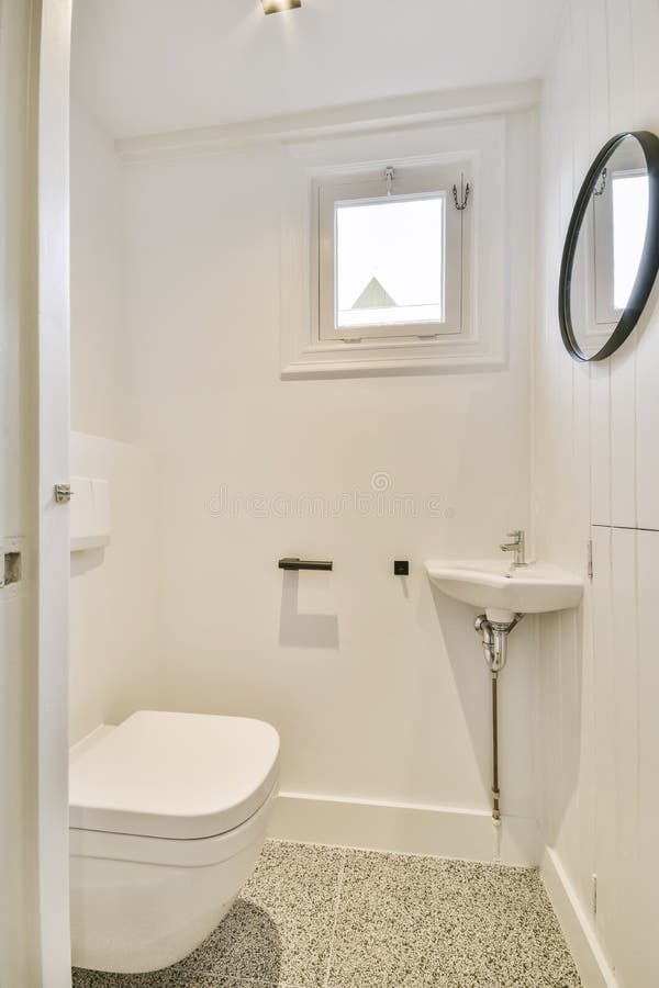 Modern restroom design stock photo. Image of home, design - 234711770