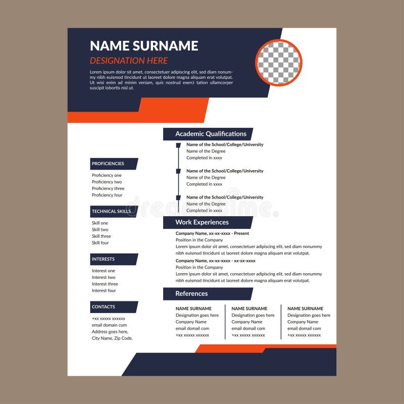 Modern Resume Design. Dynamic Layout Display for Promotional Campaign ...