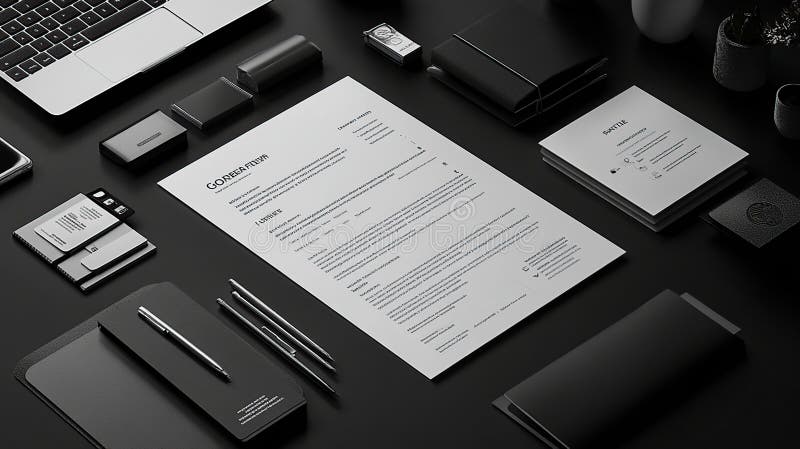 Modern Resume Cv Template with Color Elements Stock Illustration ...