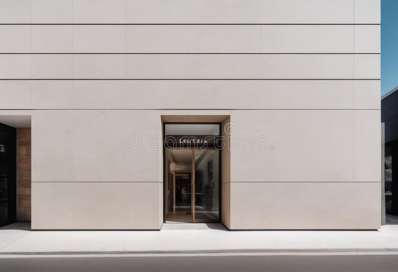 Modern Retail Facade, Geometric Design Stock Illustration ...