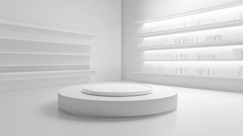 Modern Retail Spaces Often Feature a Minimalist White Product Display ...