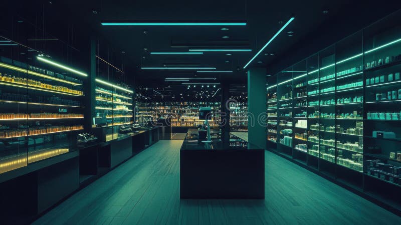 Modern Retail Store Interior Design Stock Photo - Image of showcase ...