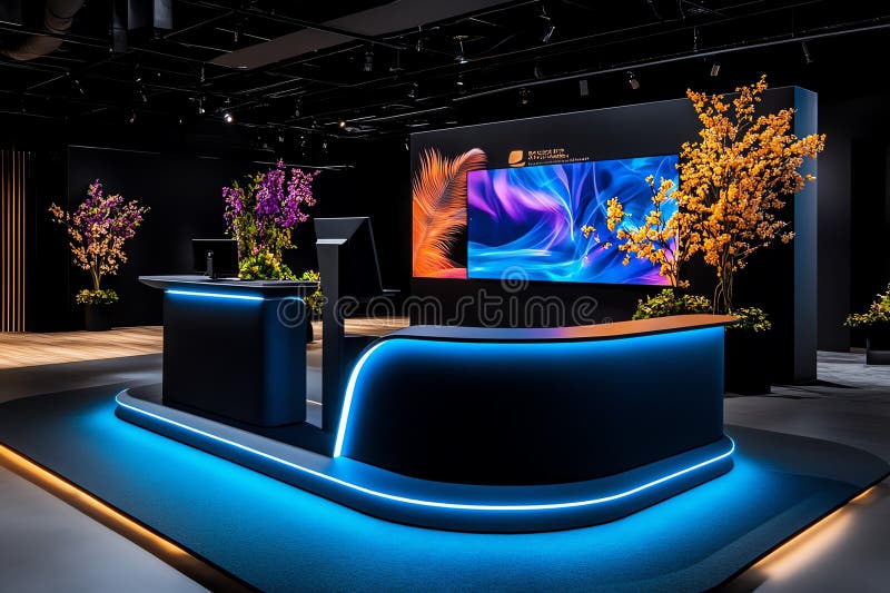 Modern Retail Store with Vibrant Digital Display and Elegant Design ...