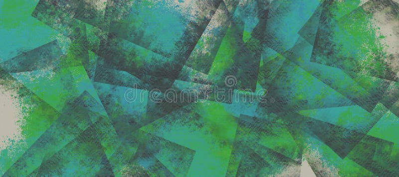 Modern Retro Abstract Green Blue Background Design with Bricks Grey Old ...