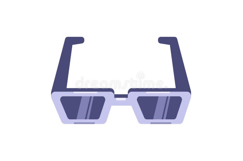 Modern Retro Glasses with Temples in Flat Style. Stock Vector ...