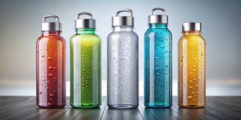 Modern Reusable Water Bottle Template Geometric Design for Hydration ...