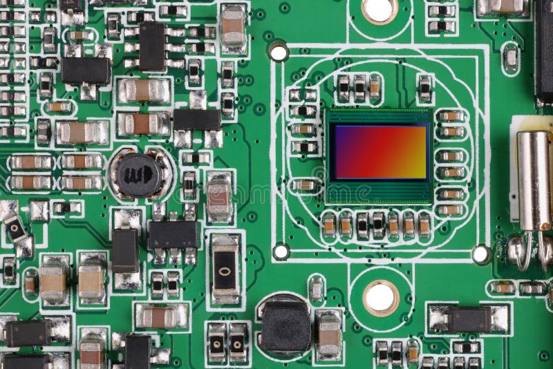 RGB CMOS Sensor from Camera Stock Image - Image of lighting, science ...