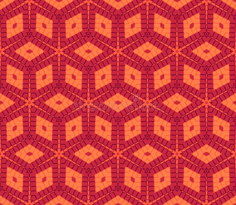 Stylish Rhombus and Square Shapes Seamless Pattern of Red and Blue ...