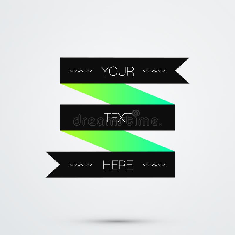 Modern Ribbon Banner Design Stock Vector - Illustration of commerce ...