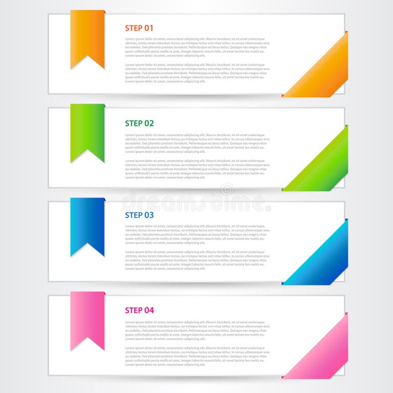 Modern Ribbon Banner, Vector Work Stock Illustration - Illustration of ...