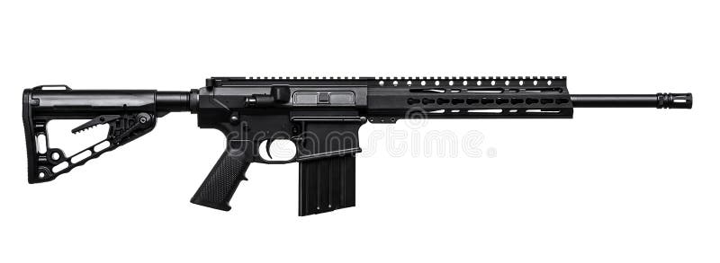 Modern Air Rifle with a Telescopic Sight Isolated on a White Background ...