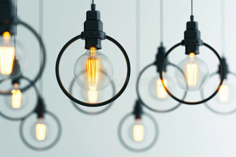 Modern Ring Lamp on a Clean White Background for Home Lighting Design ...