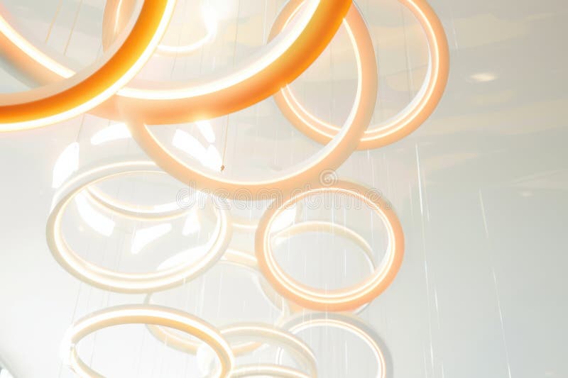 Modern Ring Lamp on a Clean White Background for Home Lighting Design ...