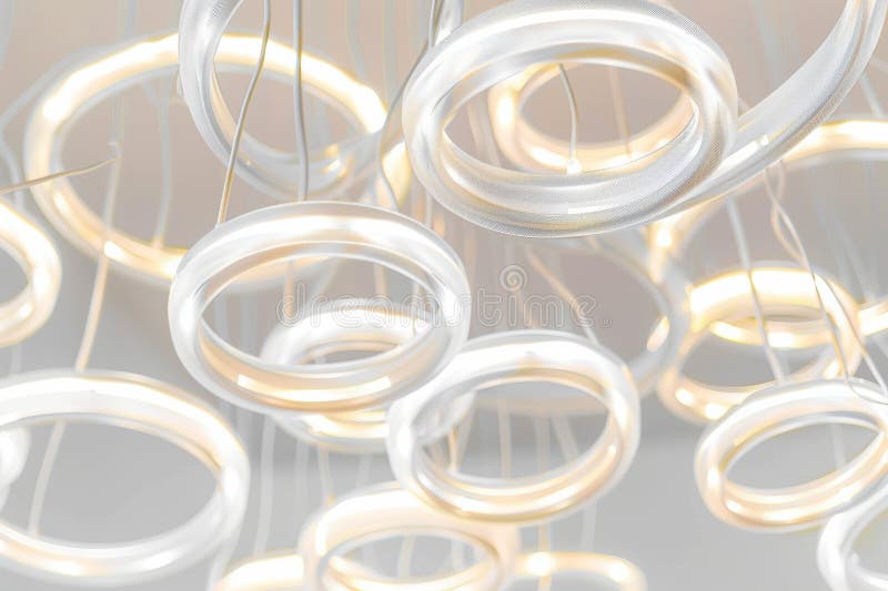 Modern Ring Lamp on a Clean White Background for Home Lighting Design ...