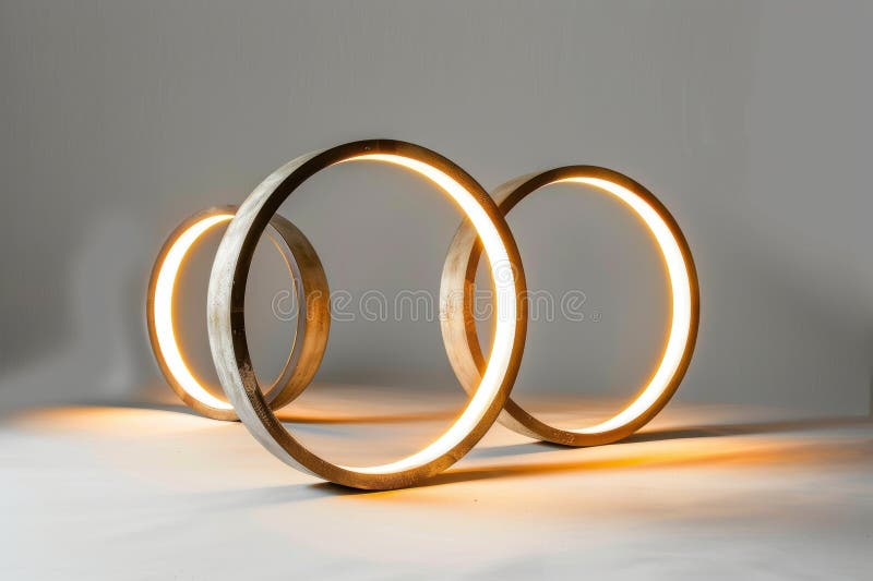 Modern Ring Lamp on a Clean White Background for Home Lighting Design ...