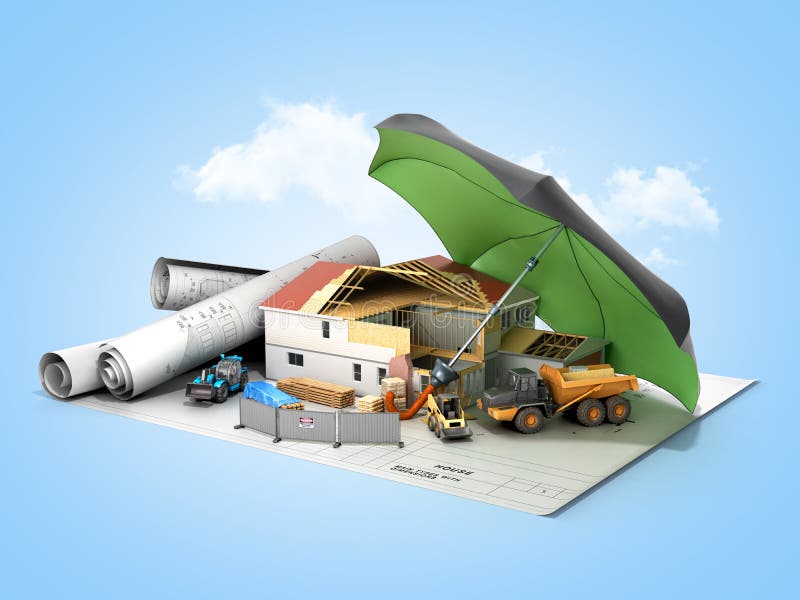 Modern Risk Management Concept in Construction Industry 3d Render on ...