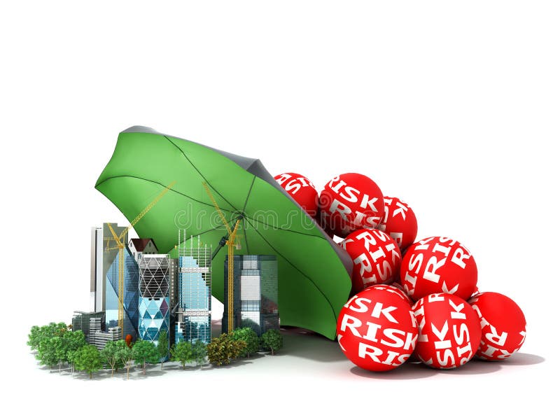Modern Risk Management Concept in Construction Industry 3d Render on ...