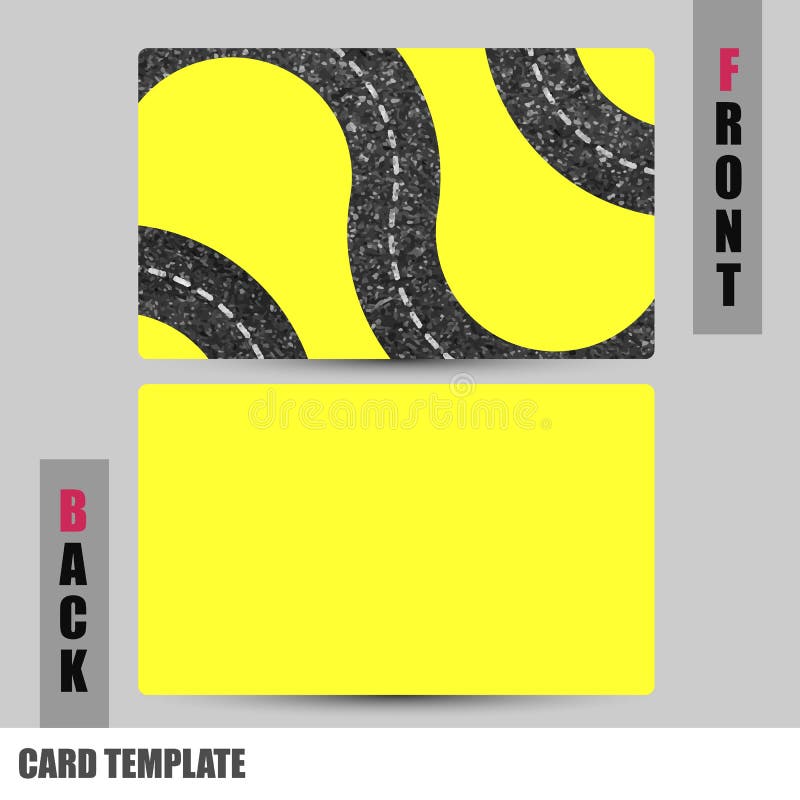 Modern Road Concept Business-Card Set Stock Illustration - Illustration ...