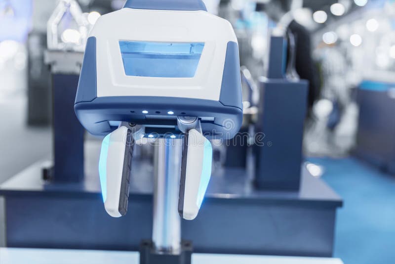 Robot arm in a factory stock image. Image of industry - 35258943