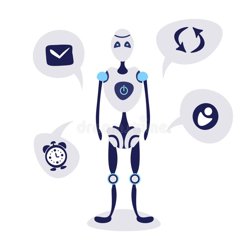 Modern Robot Chat Bubble Speech Bot Helper Artificial Intelligence ...