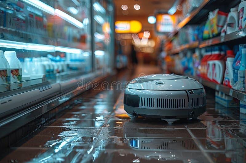 Robot, Cleaning and Sanitizing Benchtop in Cleanroom, with Equipment ...