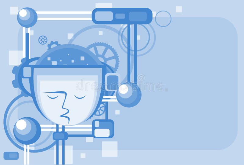 Modern Robot Futuristic Mask Mechanism Technology Stock Vector ...