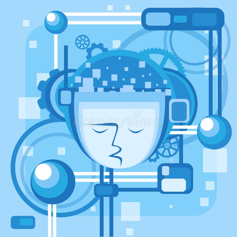 Modern Robot Futuristic Mask Mechanism Technology Stock Vector ...