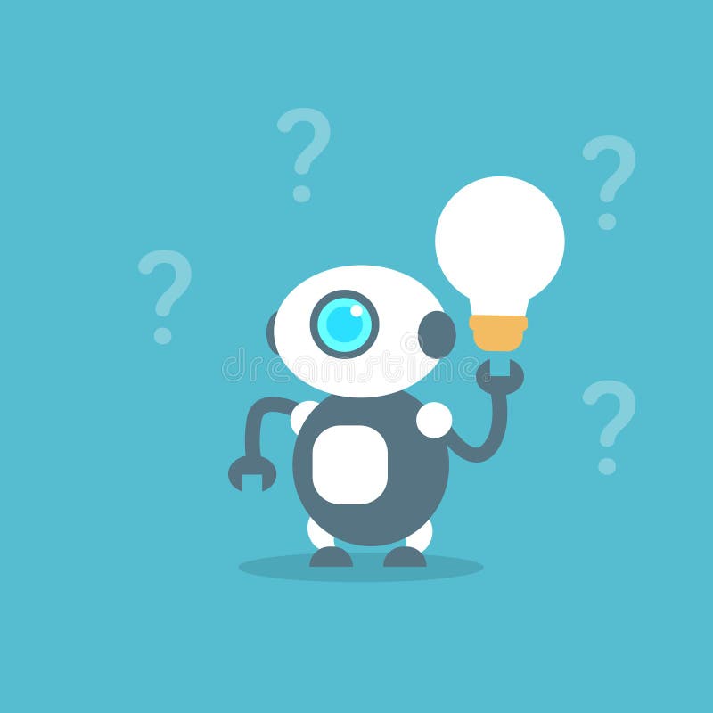 Modern Robot Hold Light Bulb Artificial Intelligence Technology Concept ... Modern Robot Hold Light Bulb Artificial Intelligence Technology Concept ...