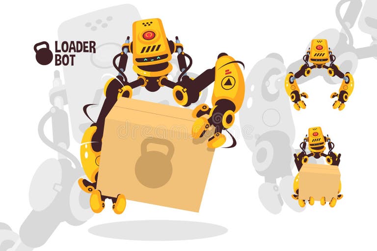 Modern robot loader stock vector. Illustration of loader - 181790388