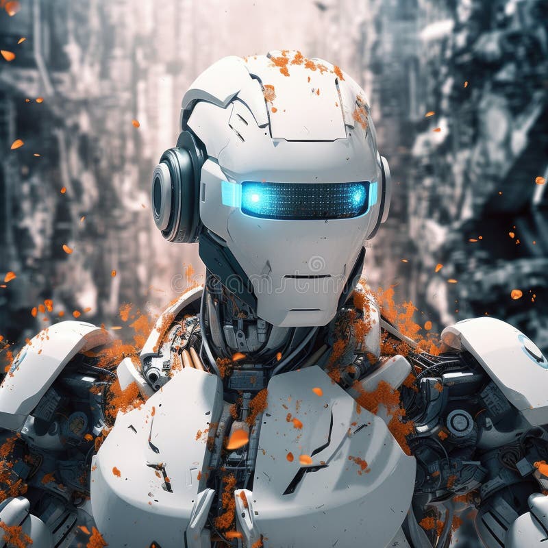 A modern robot stock illustration. Illustration of futuristic - 282500590