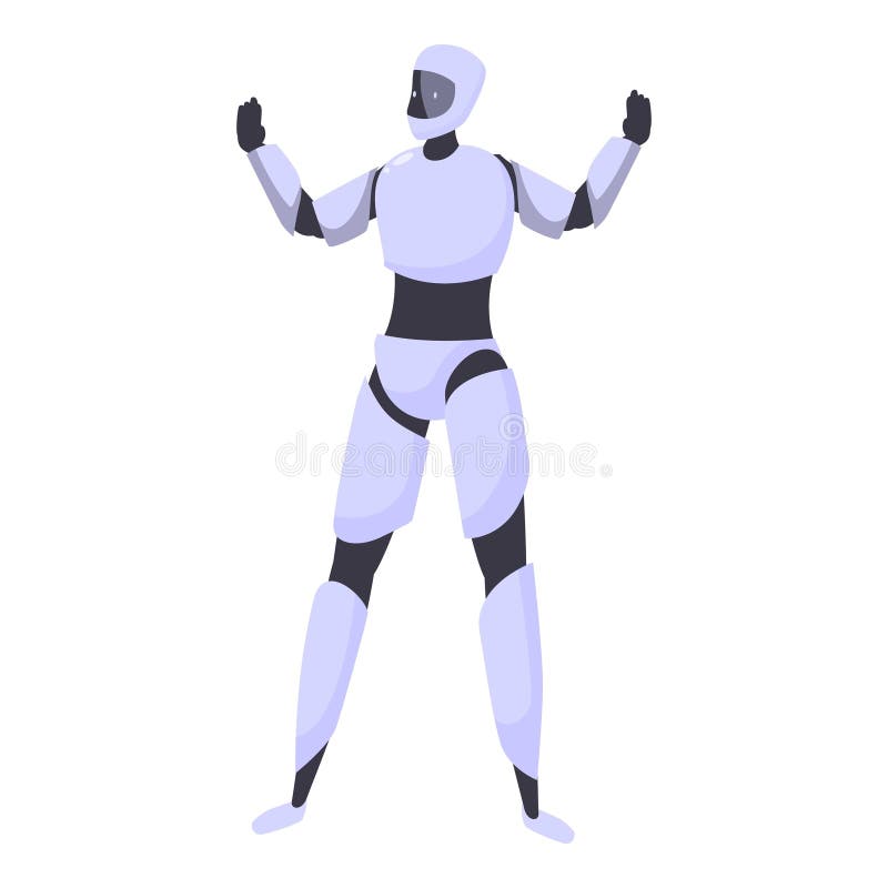 Modern Robot Showing Power Pose while Standing Stock Vector ...