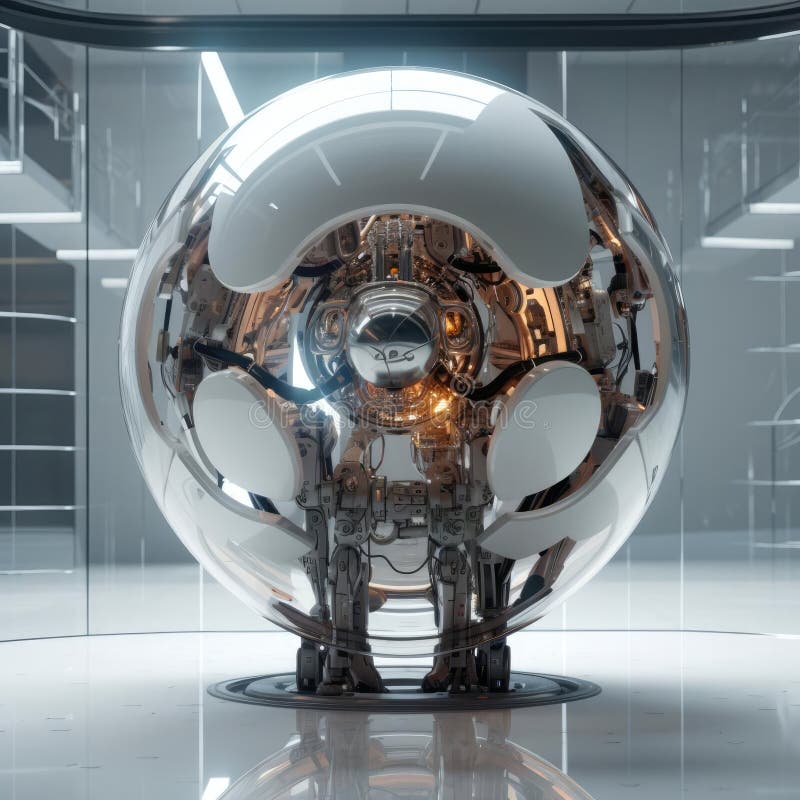 Modern Robot Sphere stock illustration. Illustration of circle - 283240120