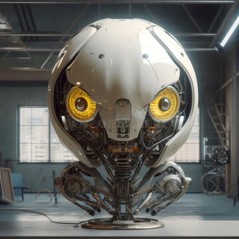 Sci fi robot sphere stock illustration. Illustration of medicine - 68336889