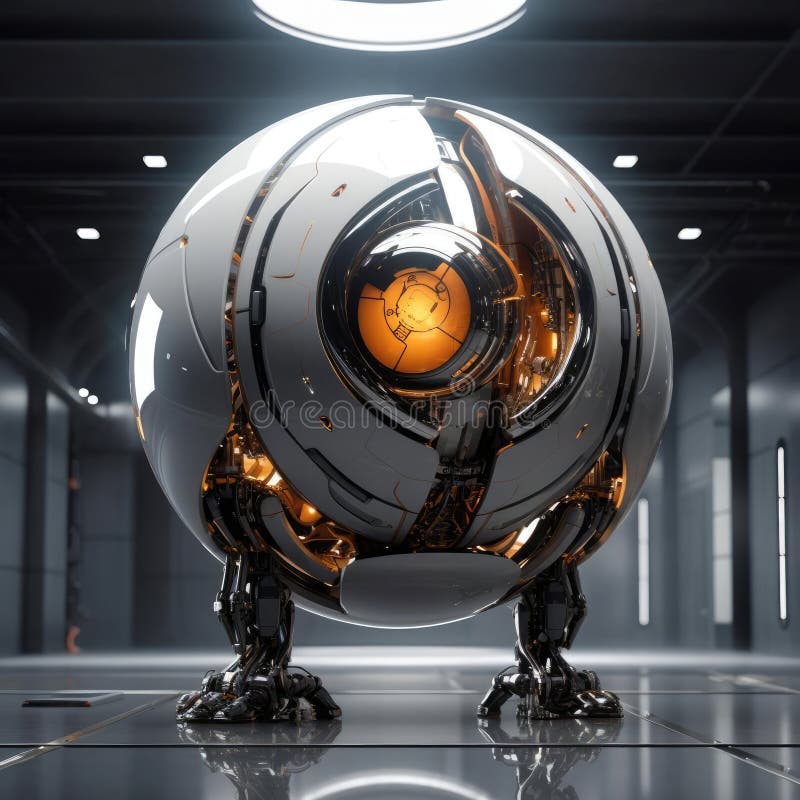 Modern Robot Sphere stock illustration. Illustration of intelligence ...