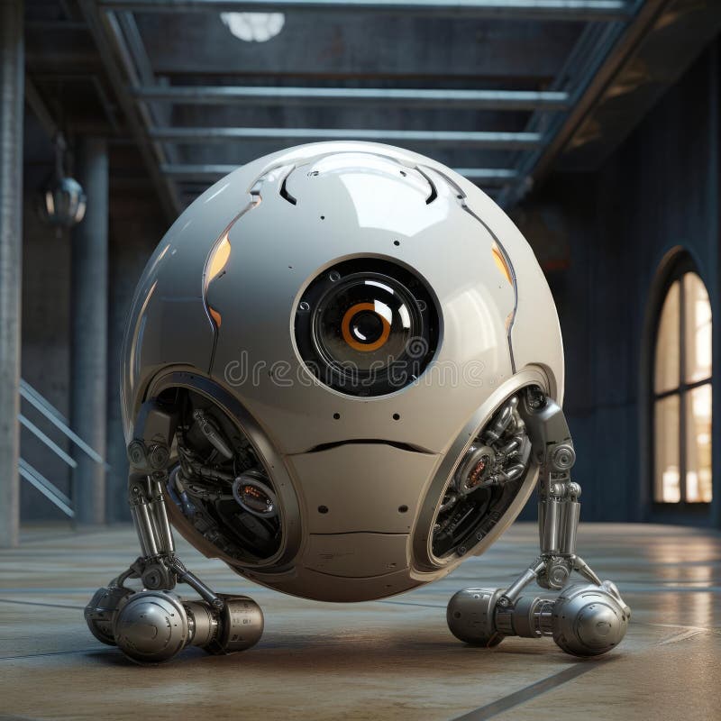 Modern Robot Sphere stock illustration. Illustration of concept - 286038421